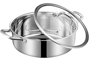 Amazon.co.jp: MEMENO Two-Handed Pot, Burning Pot, Divided Pot, Two Meal ...