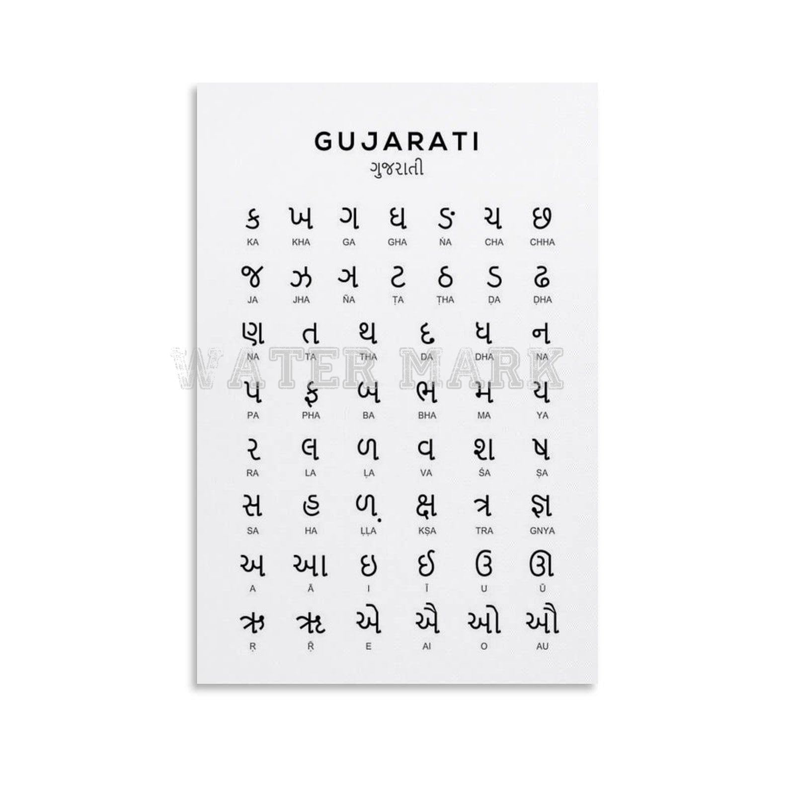 Gujarati Alphabet Chart Gujarati Alphabet Chart Popular Language