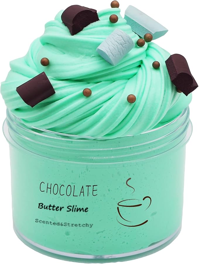 Amazon.com: Butter Chocolate Slime, Scented and Stretchy Clay Sludge ...