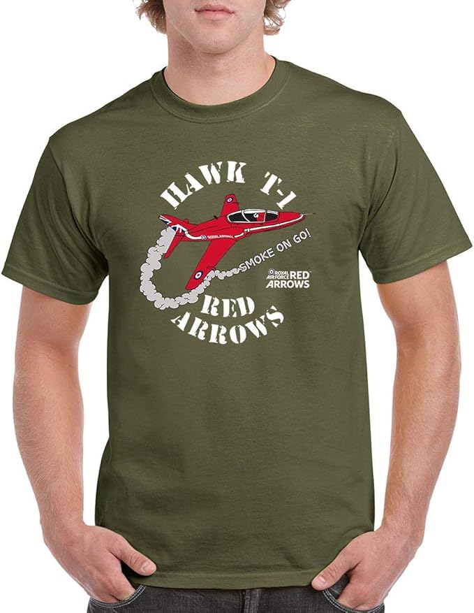 Red Arrows T Shirt 'Smoke On Go' - Official RAF Merchandise : Amazon.co ...