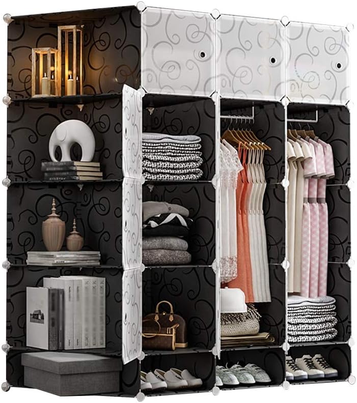 Amazon.com: Wardrobe Simplicity Portable Cupboard Cabinet Organiser ...