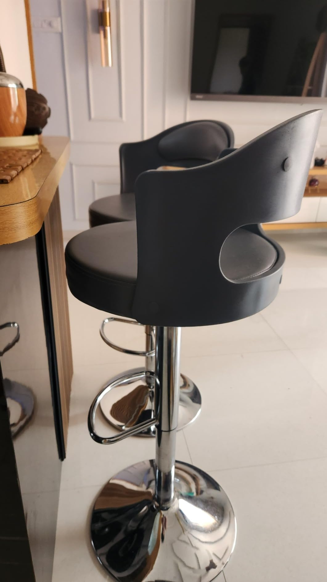 ASTRIDE Amica High Bar Chair/Kitchen Stool in Brown : Amazon.in: Home ...
