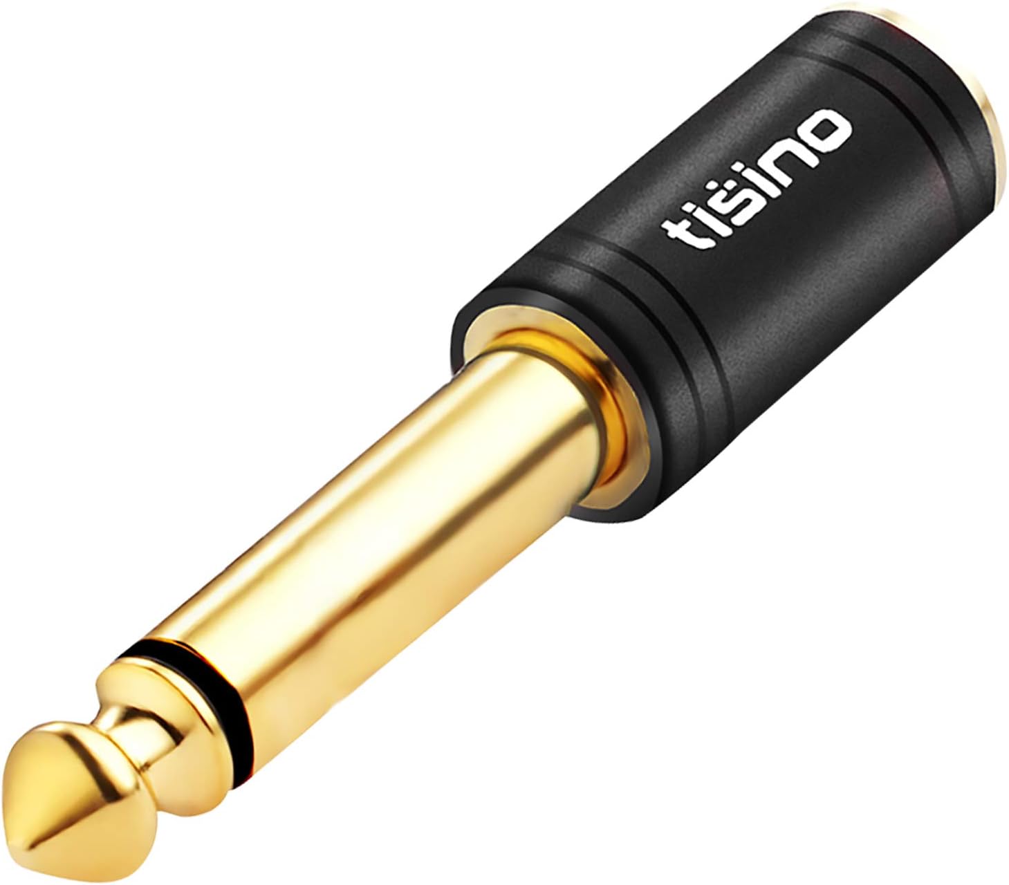 Amazon.com: Tisino 1/4 Mono to 3.5mm Stereo Adapter, Gold Plated 6.35mm ...