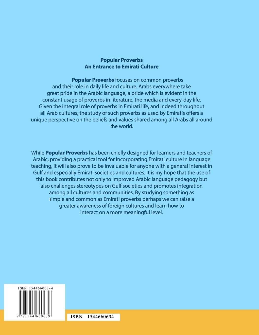 Popular Proverbs An Entrance to Emirati Culture: Isleem, Mr. Nasser M ...