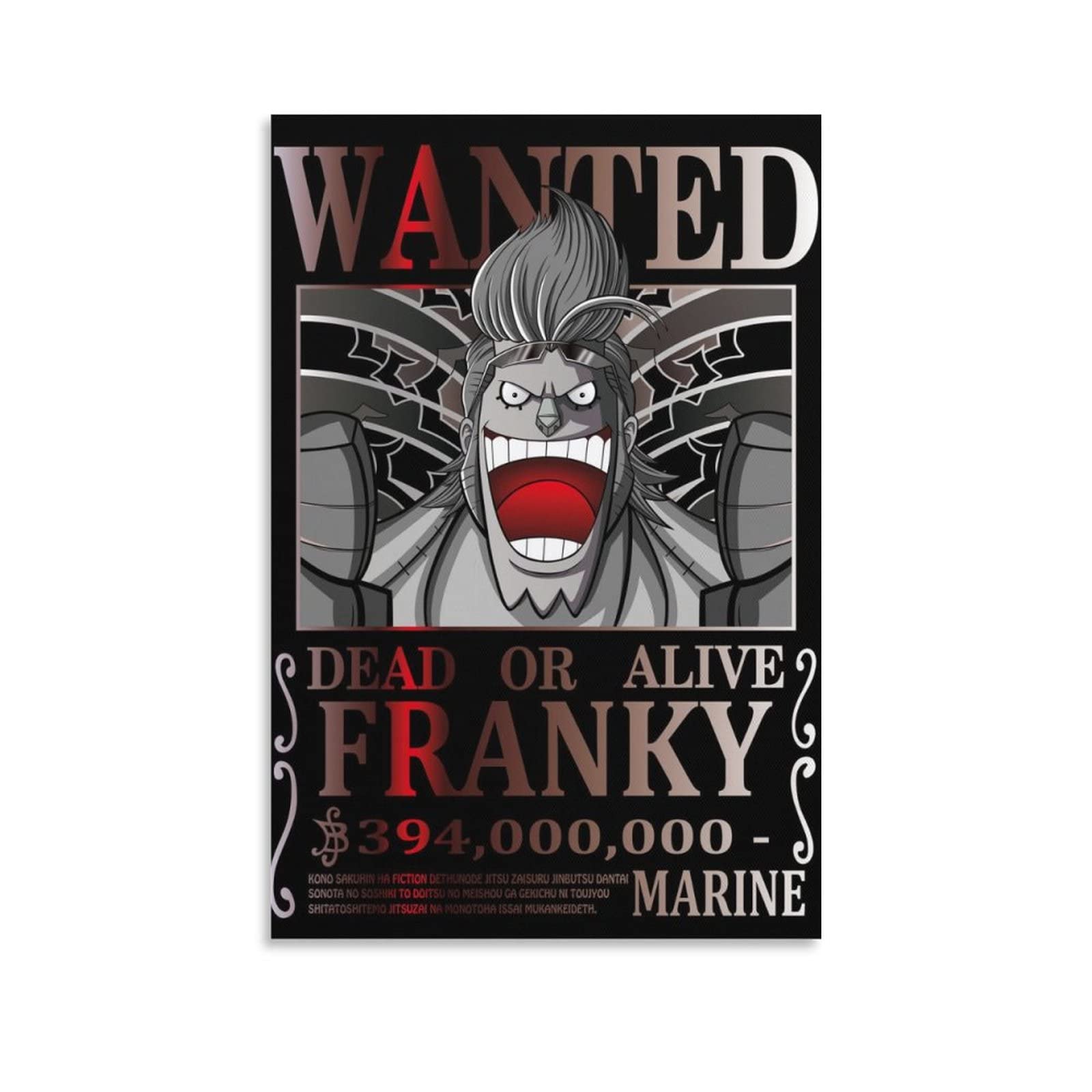 One Piece Franky Wanted Poster Amazon.de: Anime One Piece Wanted
