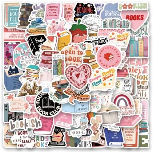 Amazon.com: 150 PCS Pink Bookish Stickers Pack,Book Stickers for Kindle ...