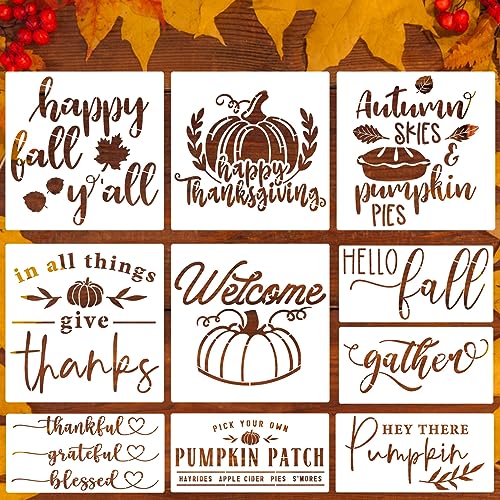Snapklik.com : Large Fall Stencils 12” Fall Stencil Happy Thanksgiving Stencils Pumpkin Stencil ...