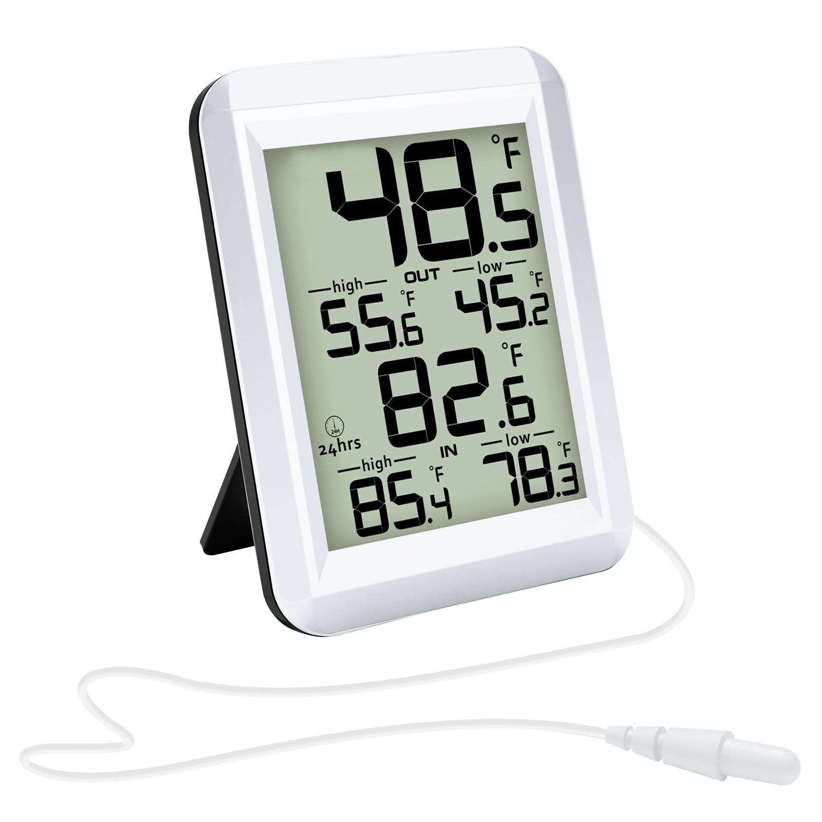 Amazon.com: AIRAIN TECH Indoor Outdoor Thermometer Wired Digital ...
