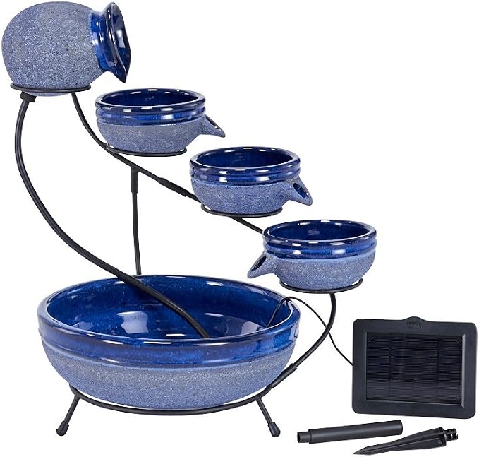 Amazon.com: Smart Solar 23967R01 4-Tier Solar Powered Cascading ...