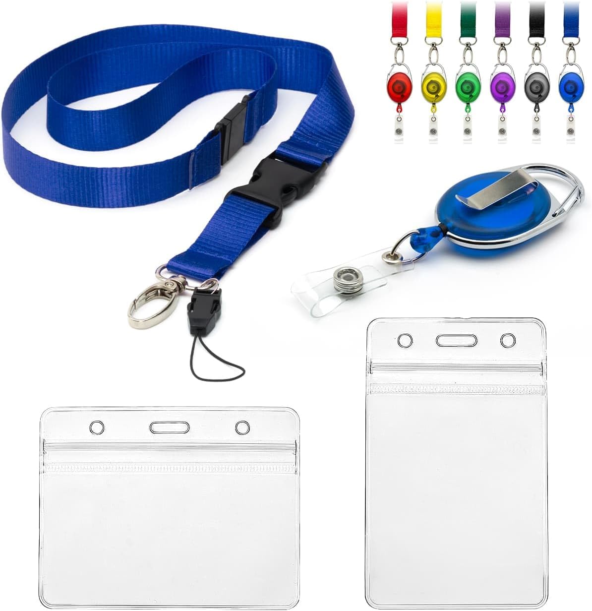Lanyard with Card Holder 4pc Set, Includes 1 Detachable Safety ...