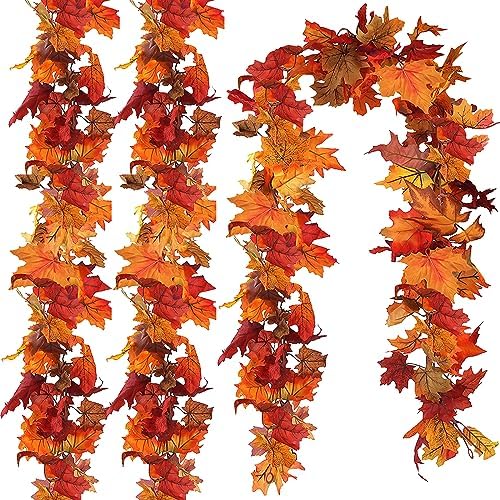 Amazon.com: JOYWU 13 Ft Fall Garland Maple Leaf, 2 Pack Fall Garland ...