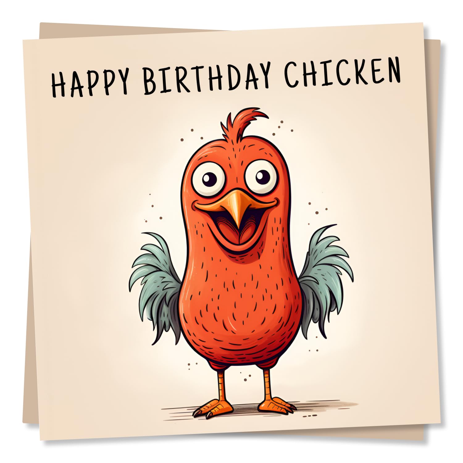 Funny Chicken Happy Birthday Card Happy Birthday Chicken - Cartoon ...