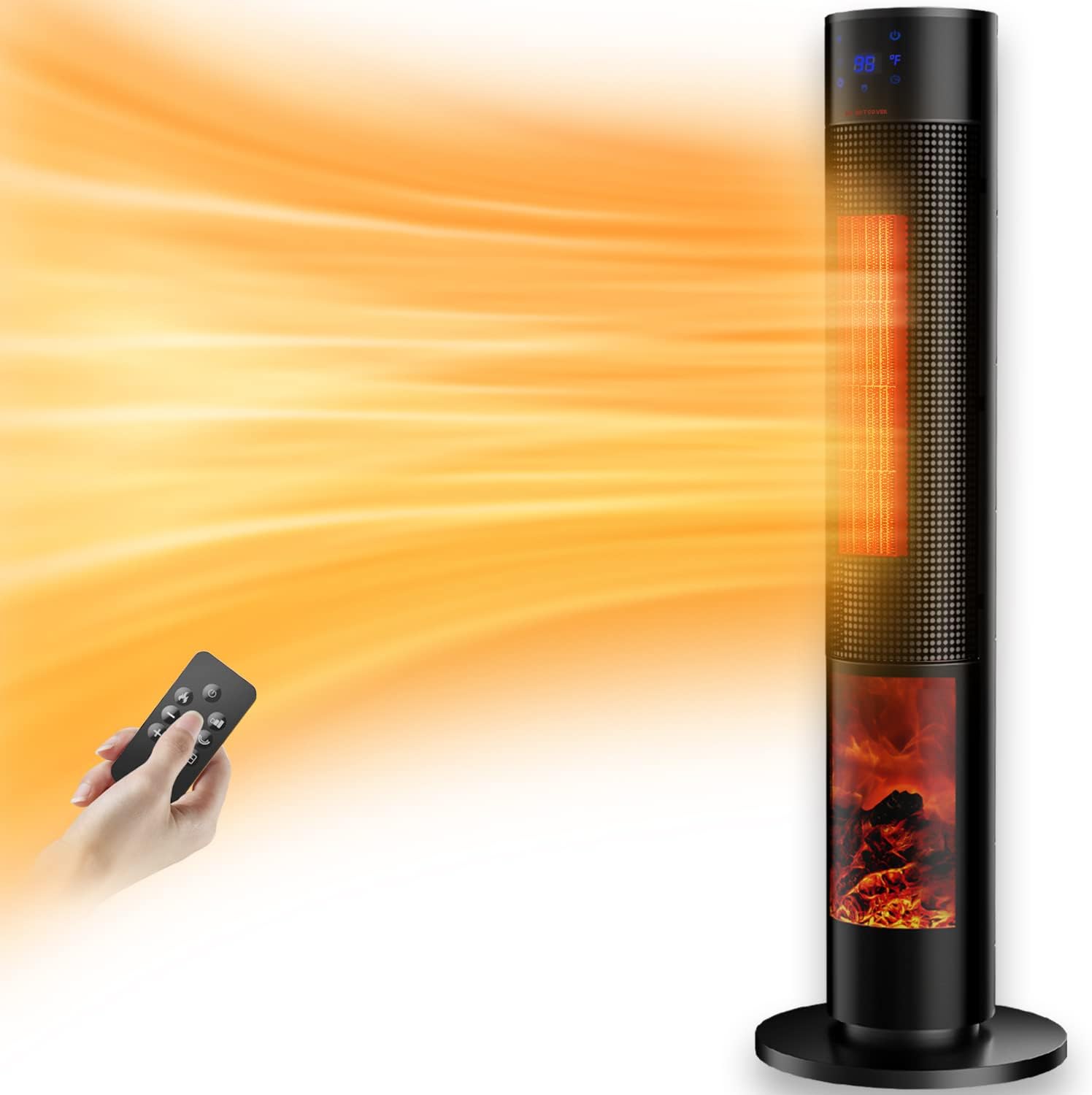Amazon.com: Digital 30" Oscillating Ceramic Tower Room Space Heater ...