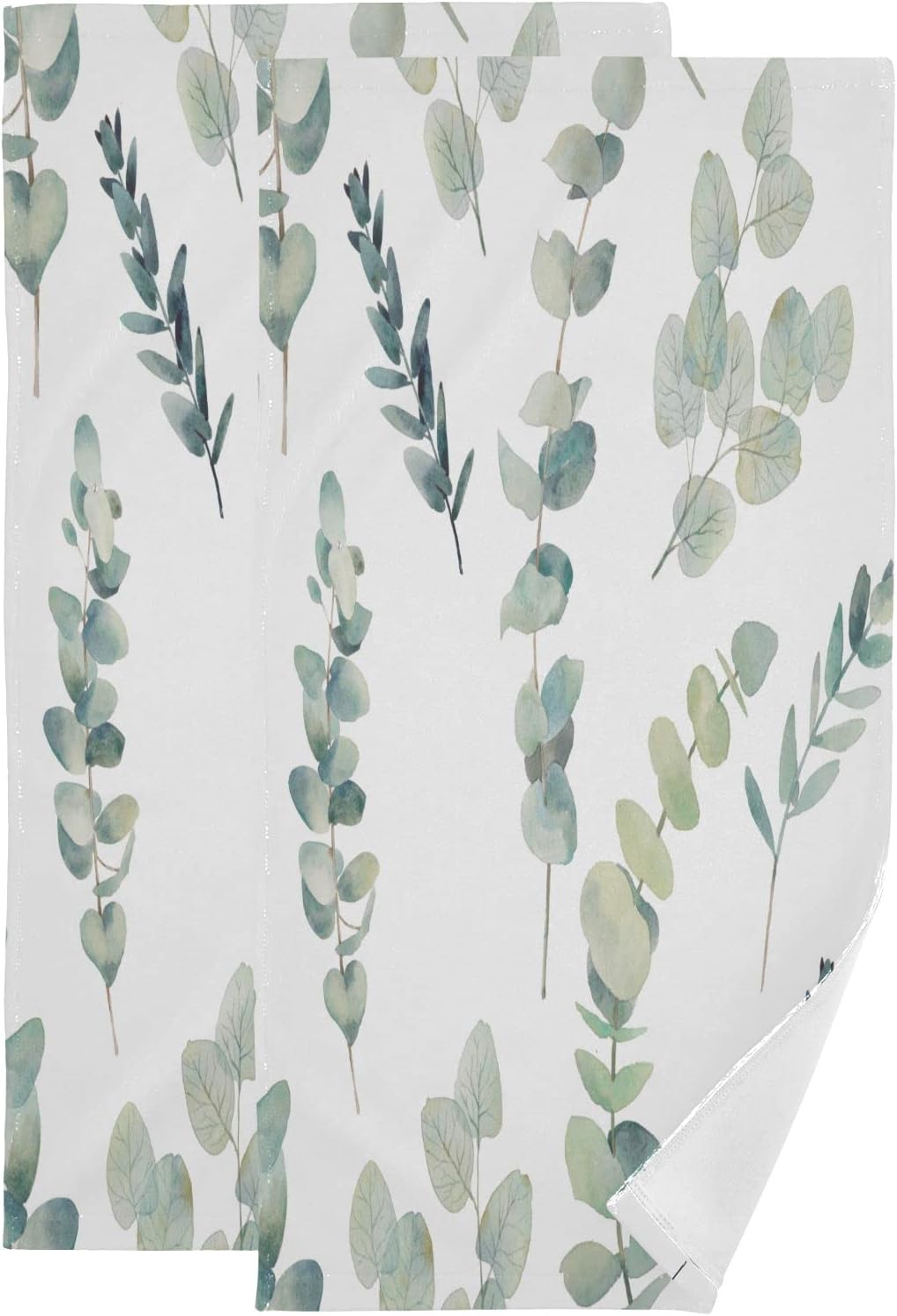 Amazon.com: PATINISA Green Leaves Hand Towels for Bathroom Set of 2 ...
