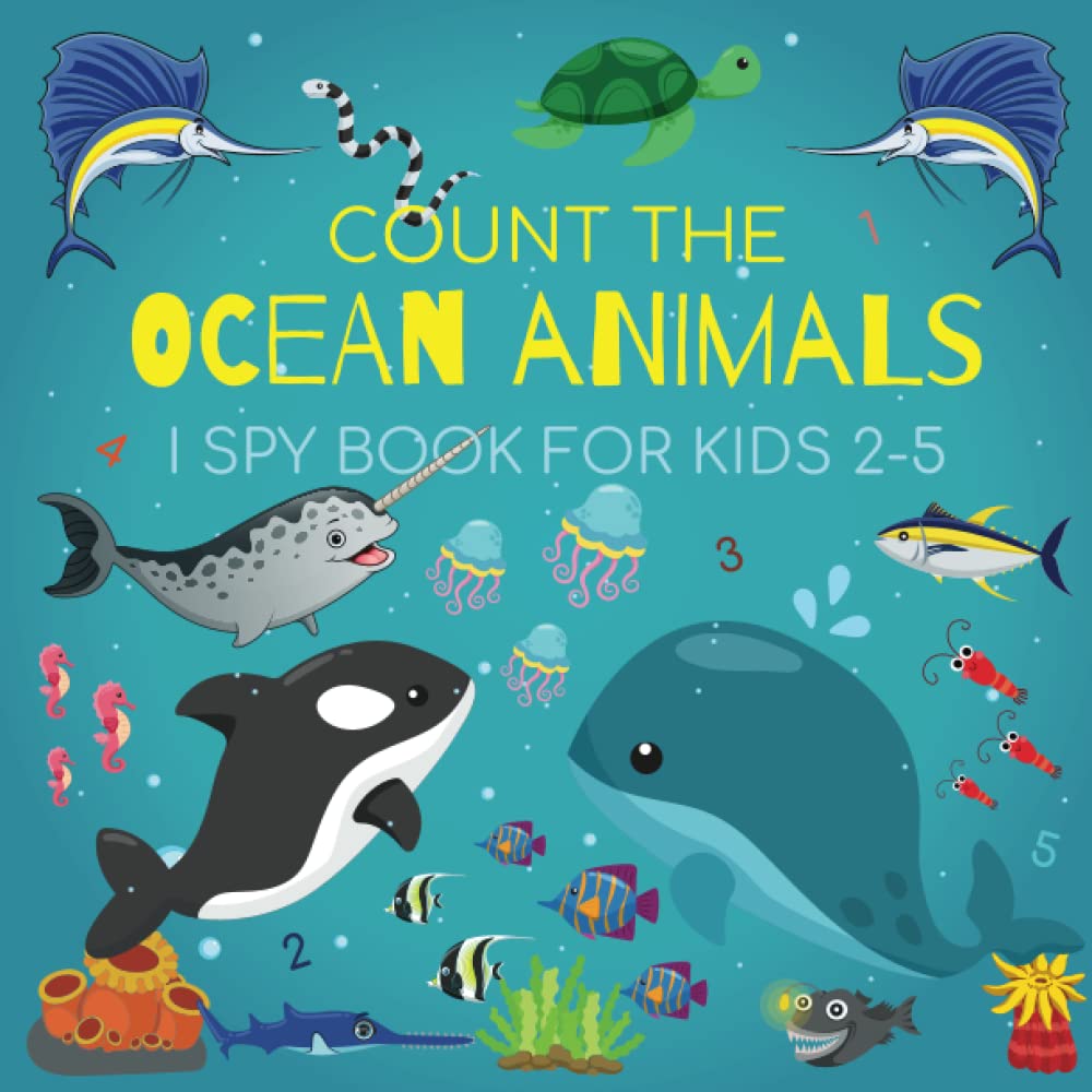 Count The Ocean Animals | I Spy Book for Kids Ages 2-5: A Fun Guessing ...