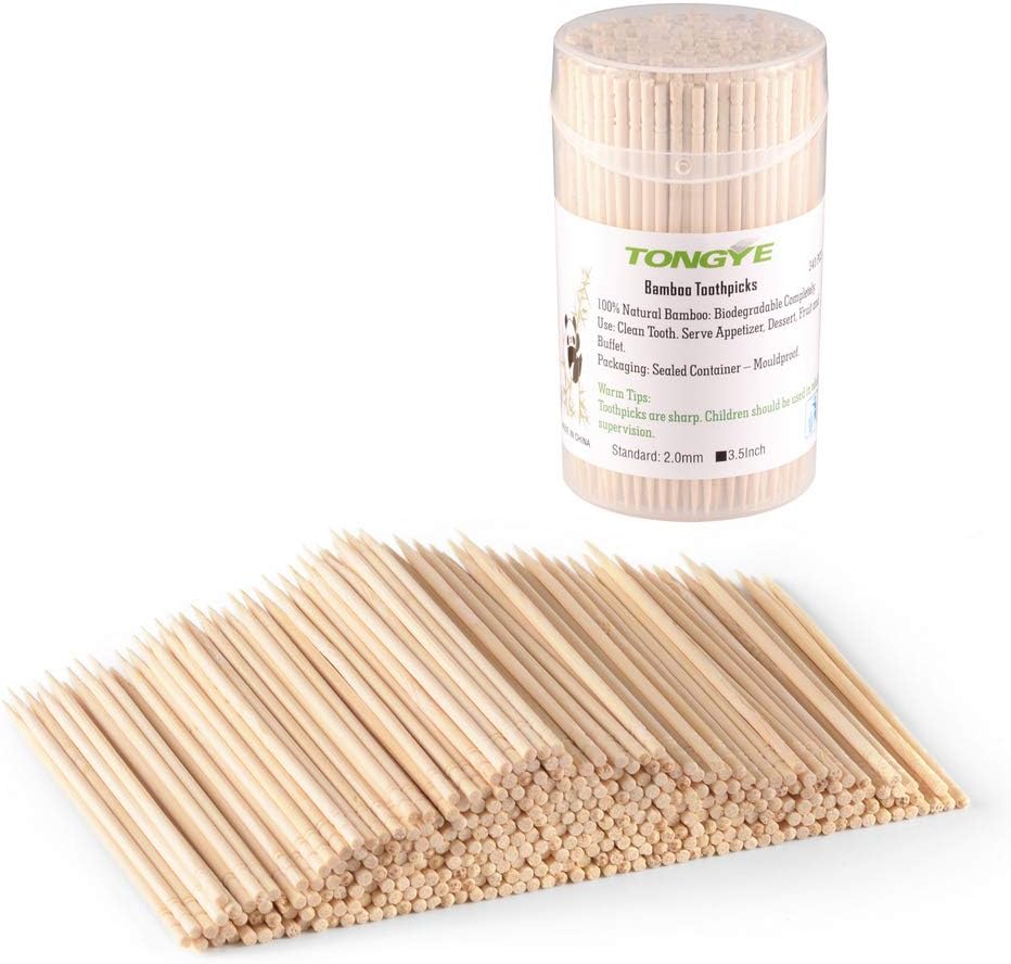 Amazon.com: Jerify 12000 Pcs Bamboo Wooden Toothpicks Wood Round ...