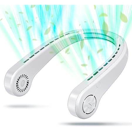 Amazon.com: Foldable Neck Fan, 5000mAh Portable Neck Fan Wearable Hands ...