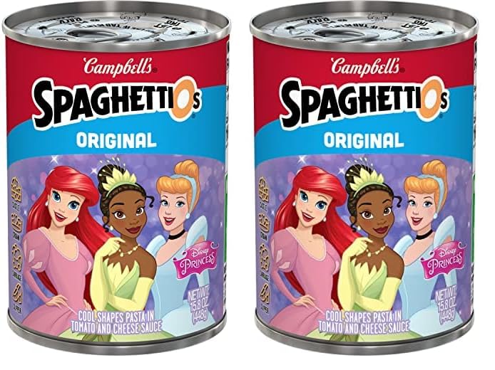 Amazon.com : SpaghettiOs Original Disney Princess Shapes Canned Pasta ...