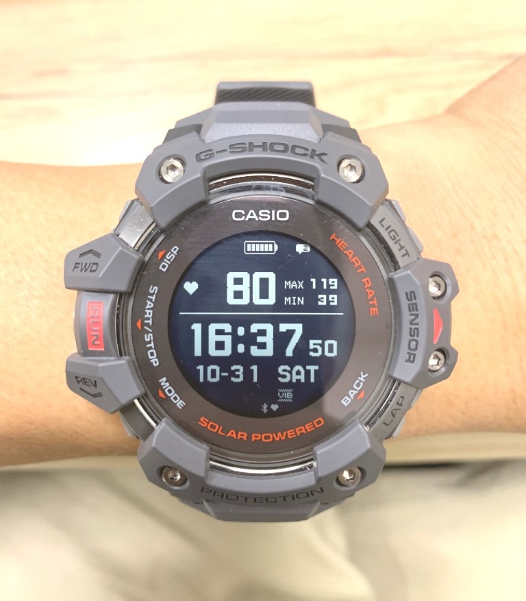 Casio G-shock Heart Rate Monitor + GPS Fuction + Solar Powered G-Squad ...