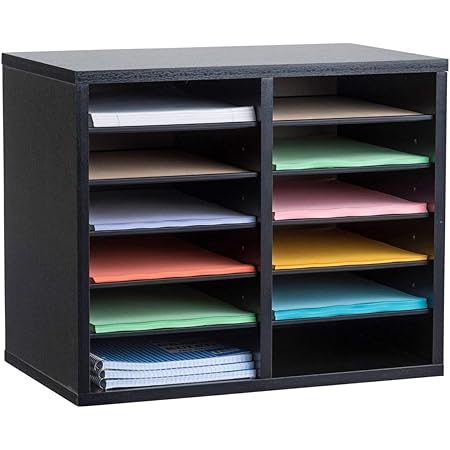 Amazon.com : VEVOR Literature Organizers, 5 Compartments Office Mailbox ...