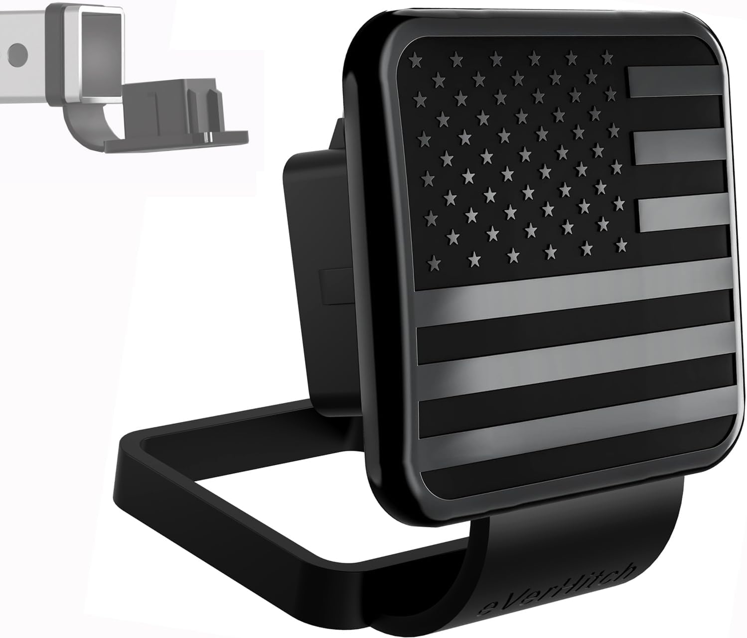 Amazon.com: eVerHitch 2-inch Trailer Hitch Cover Plug Insert (Black ...