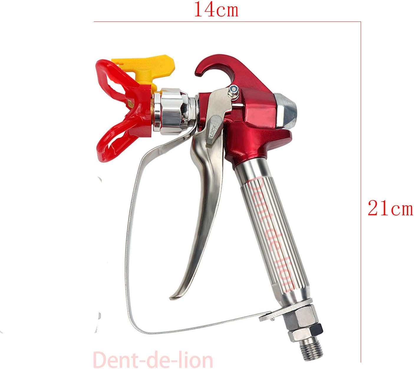 Airless Spray Gun High Pressure XS-818 + Nozzle Seat +5 x Airless Paint ...