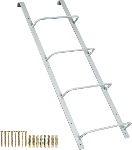 KodMtiz 4-Rung Basement Fire Escape Ladder with 17.91" Wide Metal Rungs ...