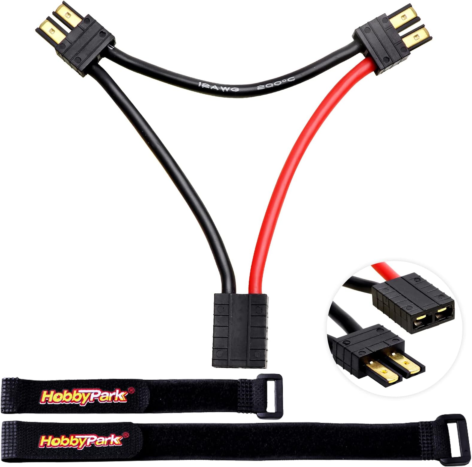 Amazon.com: Hobbypark RC Battery Y Harness Series Connector Adapter ...
