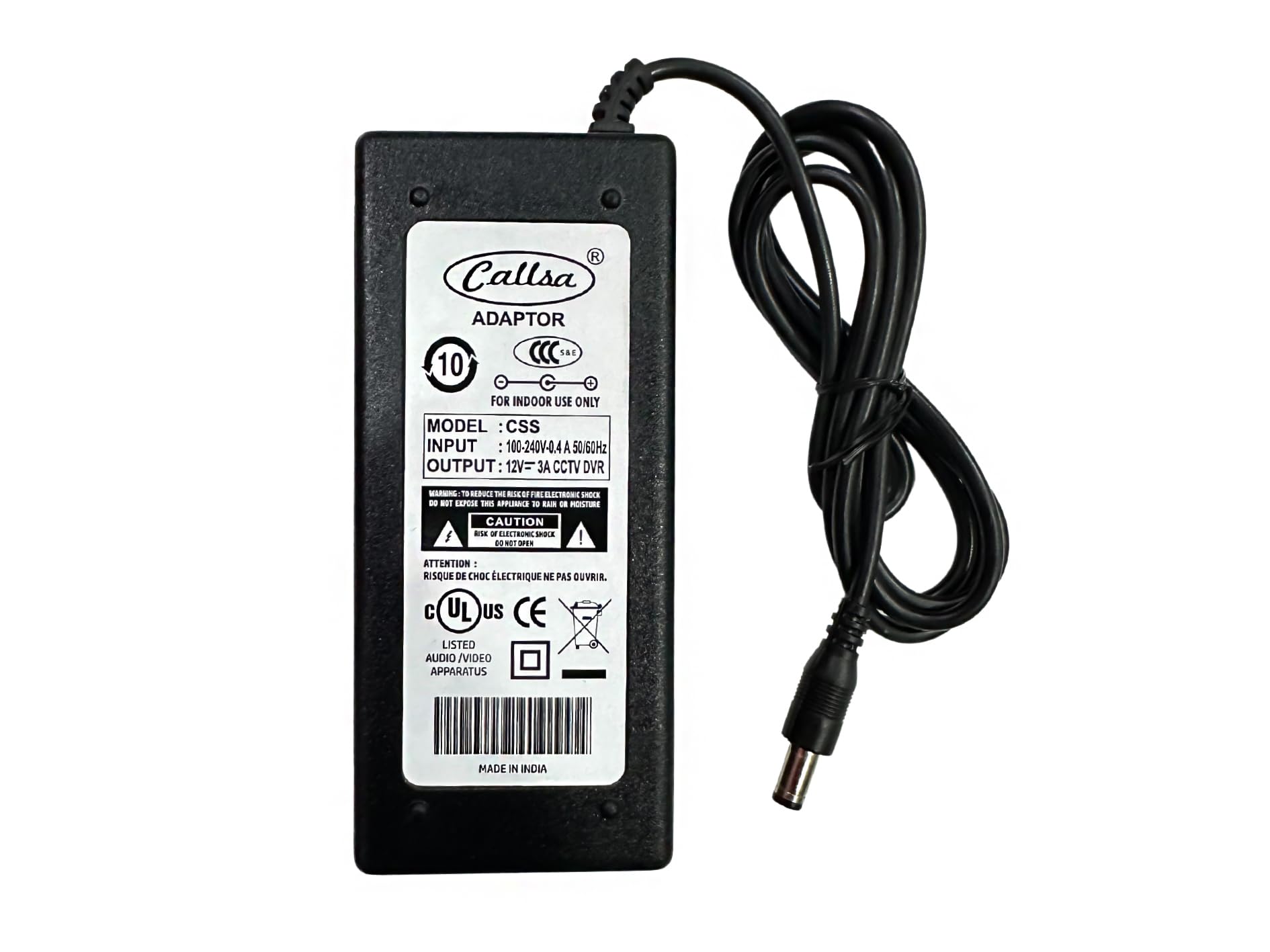 Callsa 12V 3Amp CCTV Adapter, Power Adapter for Setup Box, Broadband ...