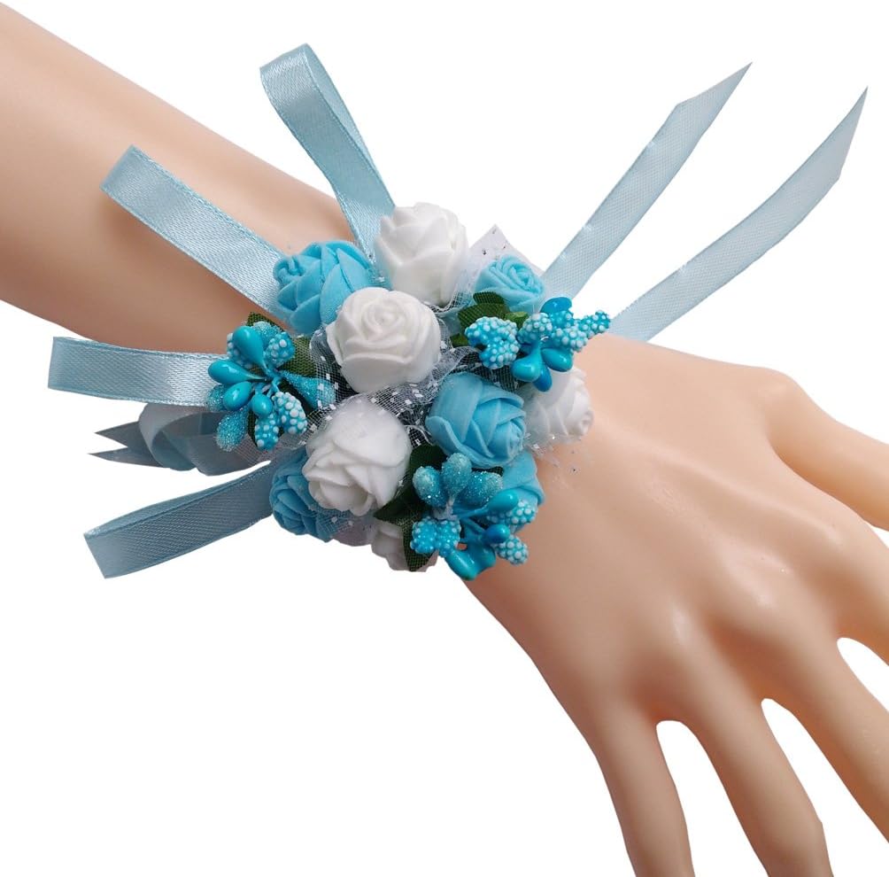 Amazon.com: Steen Pack of 1 - Bridal Bridesmaid Ribbon Wrist Flower ...