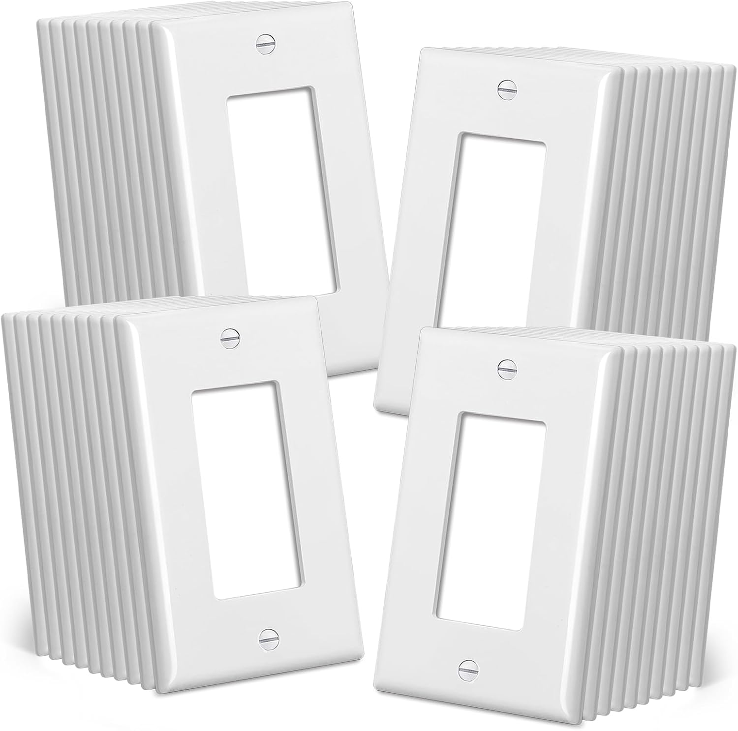 CML Mid-Size Decorator Wall Plates, 40 Pack Electrical Outlet ...