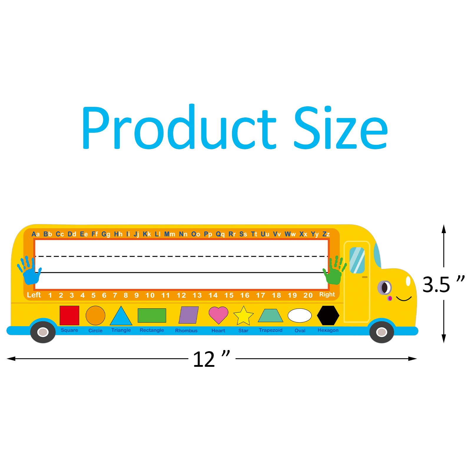 Snapklik.com : Pack Of 50 Desk Name Plates School Bus Name Tags For ...