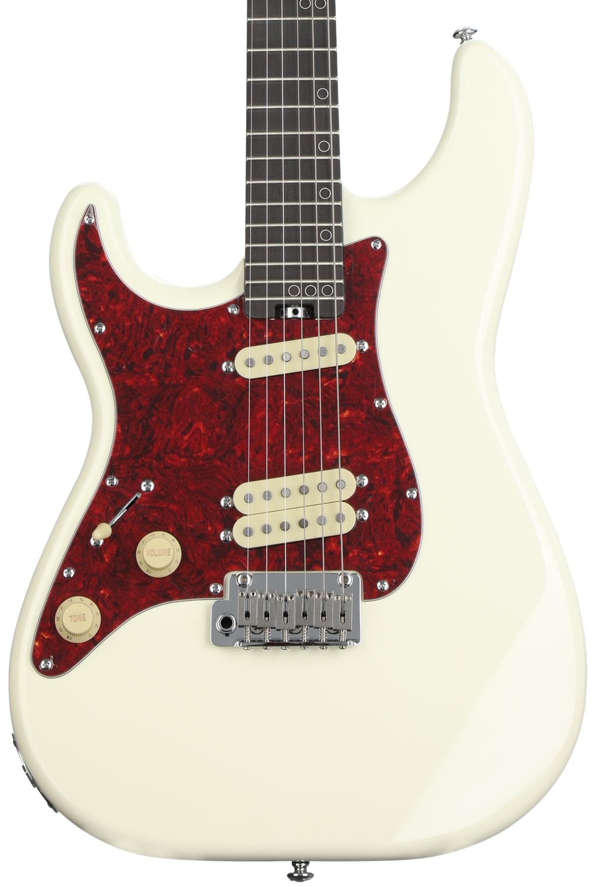 Amazon.com: Schecter MV-6 Left-handed Electric Guitar - Olympic White ...