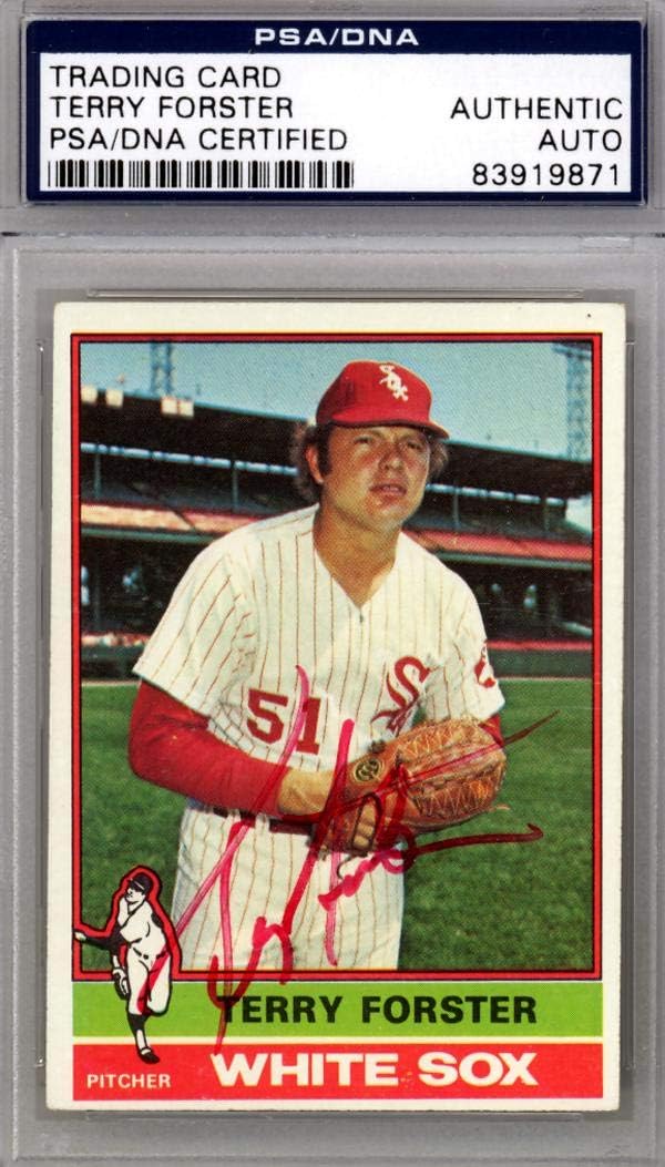 Terry Forster Autographed 1976 Topps Card #437 Chicago White Sox PSA ...