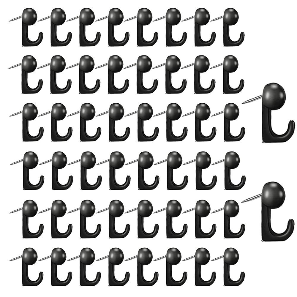 Buy OUERO 50 Pieces Push Pin Hangers Wall Pin Hooks, 15lbs Push Pin ...