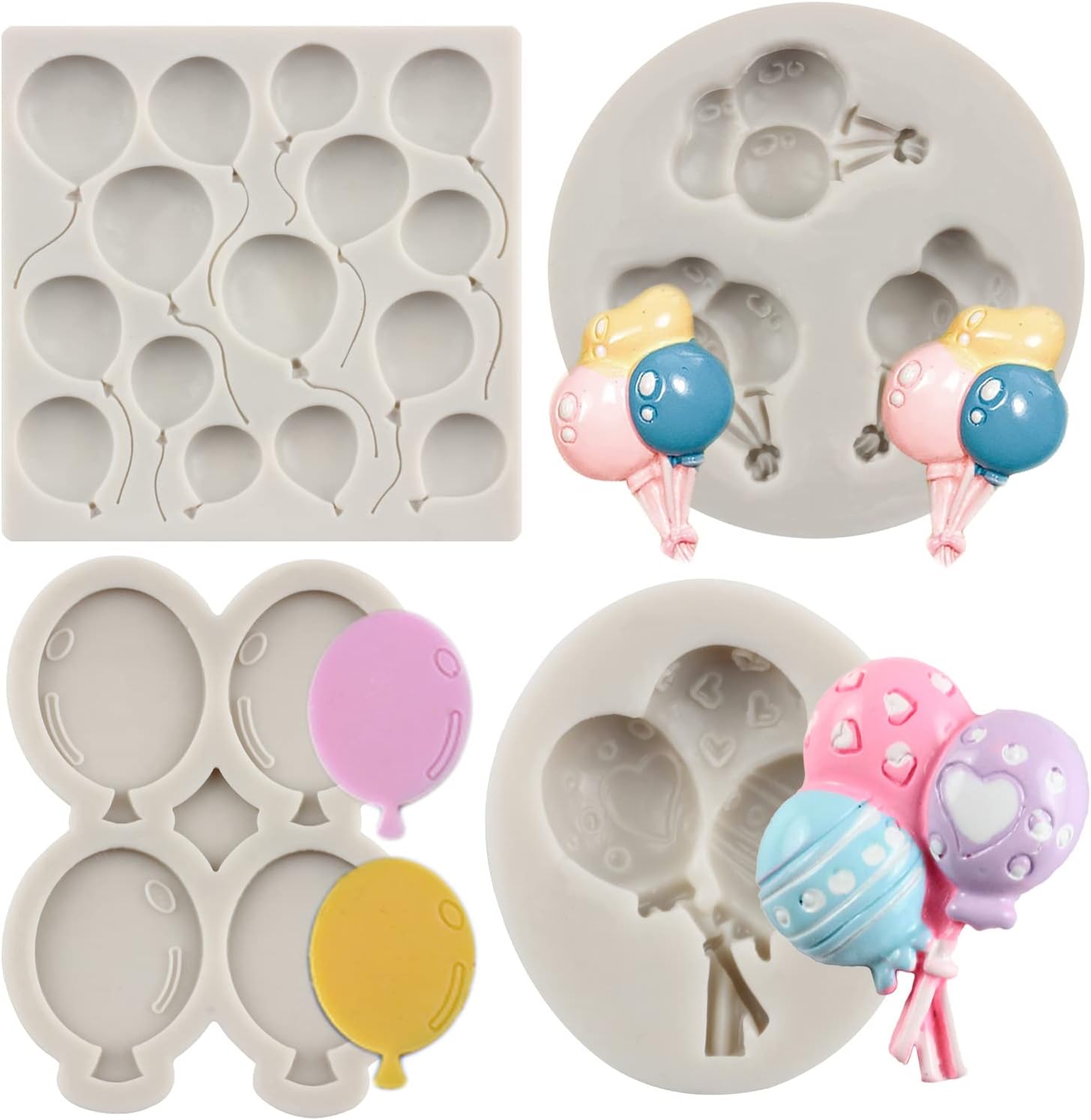 Amazon.com: Tiuyzsle 3pcs/Set Hot Air Balloon Silicone Mold Fondant ...