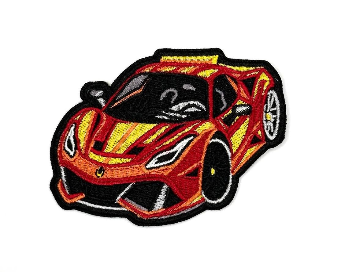 Amazon.com: 3.5"Sport Car Iron On Patch - Embroidered Cool Race Car ...