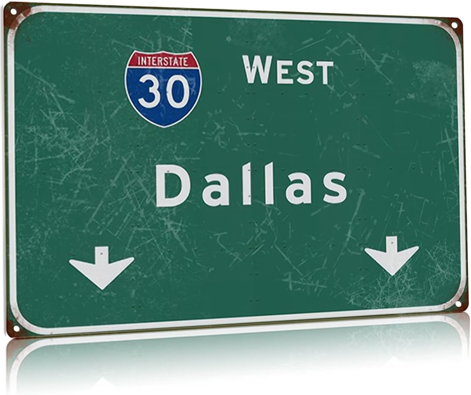 Amazon.com: Metal Tin Signs Dallas Intercontinental 30 Highway Sign ...