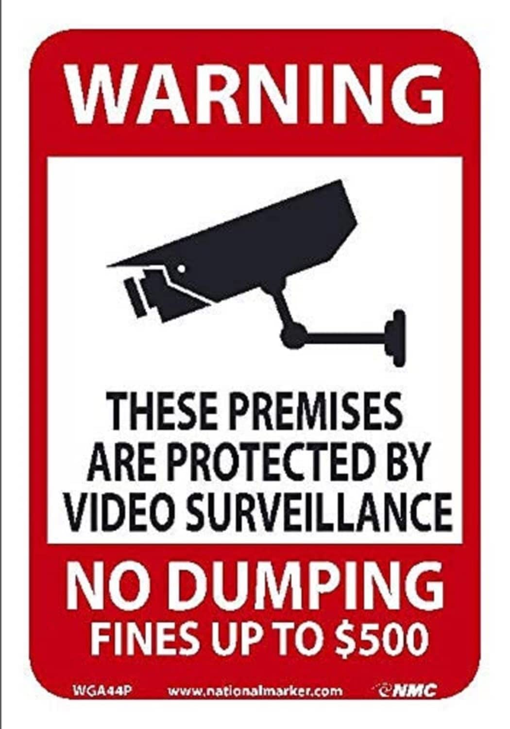 Amazon.com: NMC WGA44P Warning - These Premises are Protected by Video ...