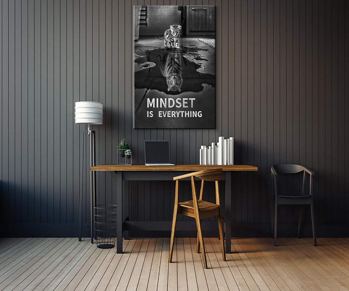 YOUHONG Mindset is Everything Positive Quotes Wall DecorMotivational ...