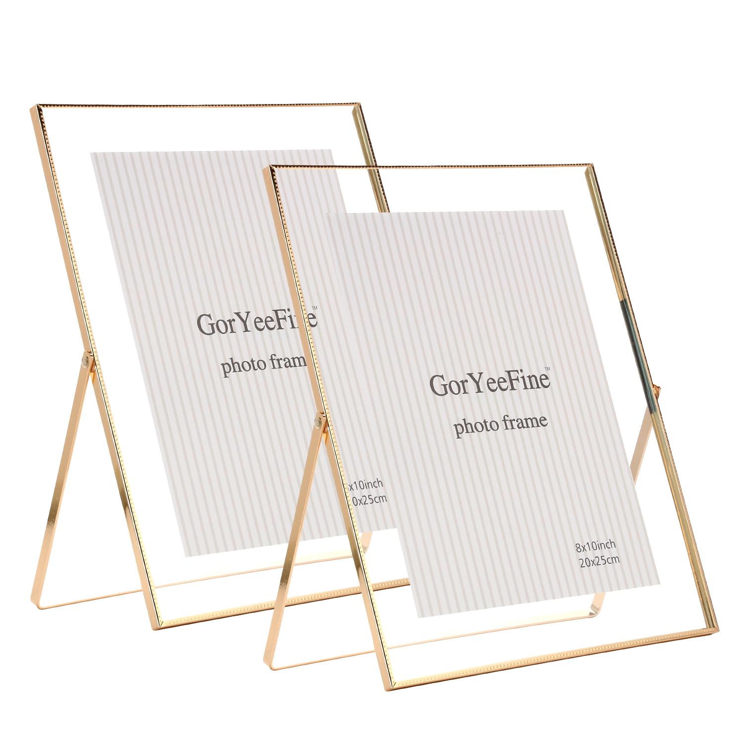 Amazon.com: Gold 8x10'' Floating Frame Set of 2, For Photo Sizes ( 5x7 ...