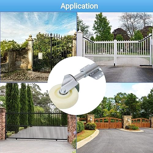 Gate Wheel, 4″ Nylon Gate Wheel, Spring Loaded Swivel Caster, Heavy ...