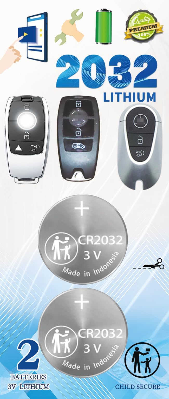 Amazon.com: Knmipm CR2025 Key fob Battery Replacement for Mercedes-Benz ...