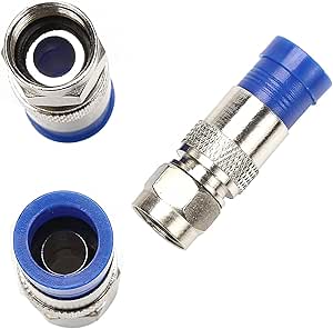 RG6 Compression F Type Straight Antenna Cable Connector Coax Adapter ...
