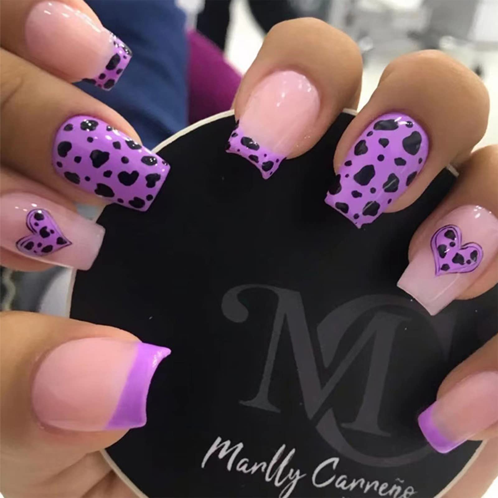 Cheetah French Tip Nail Designs
