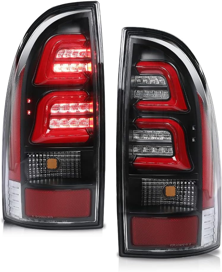 Tail Lights Led Munirater Pair Of Black Housing Smoke Lens LED Rear ...