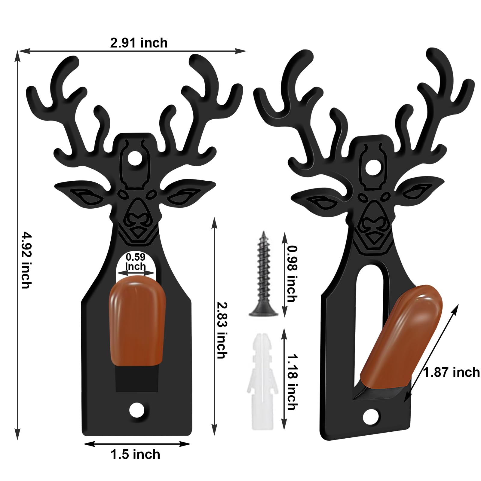 Snapklik.com : 4 PCS European Mount Skull Hanger,Deer Skull Mount ...