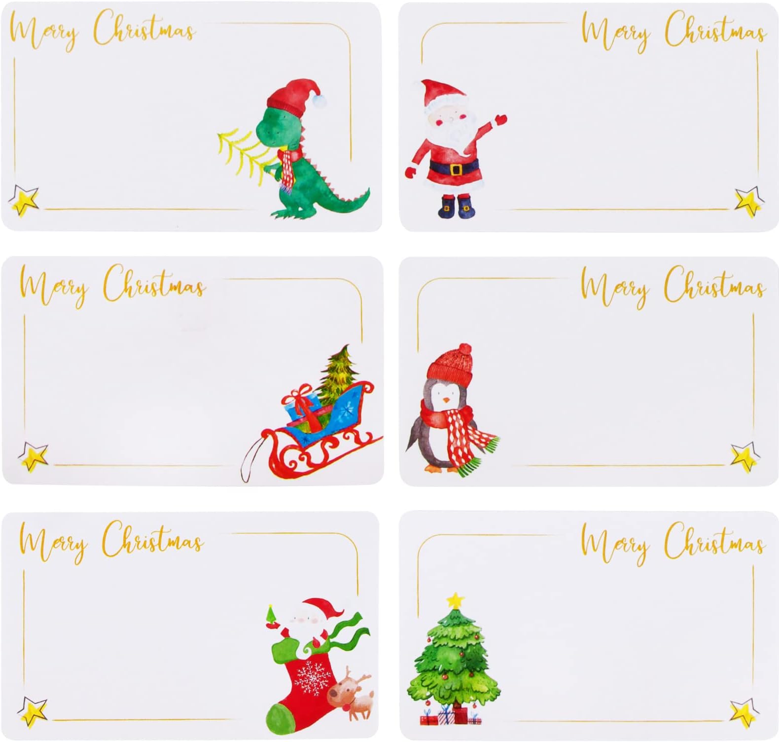 250pcs Merry Christmas Stickers - Self Adhesive Christmas Label ...