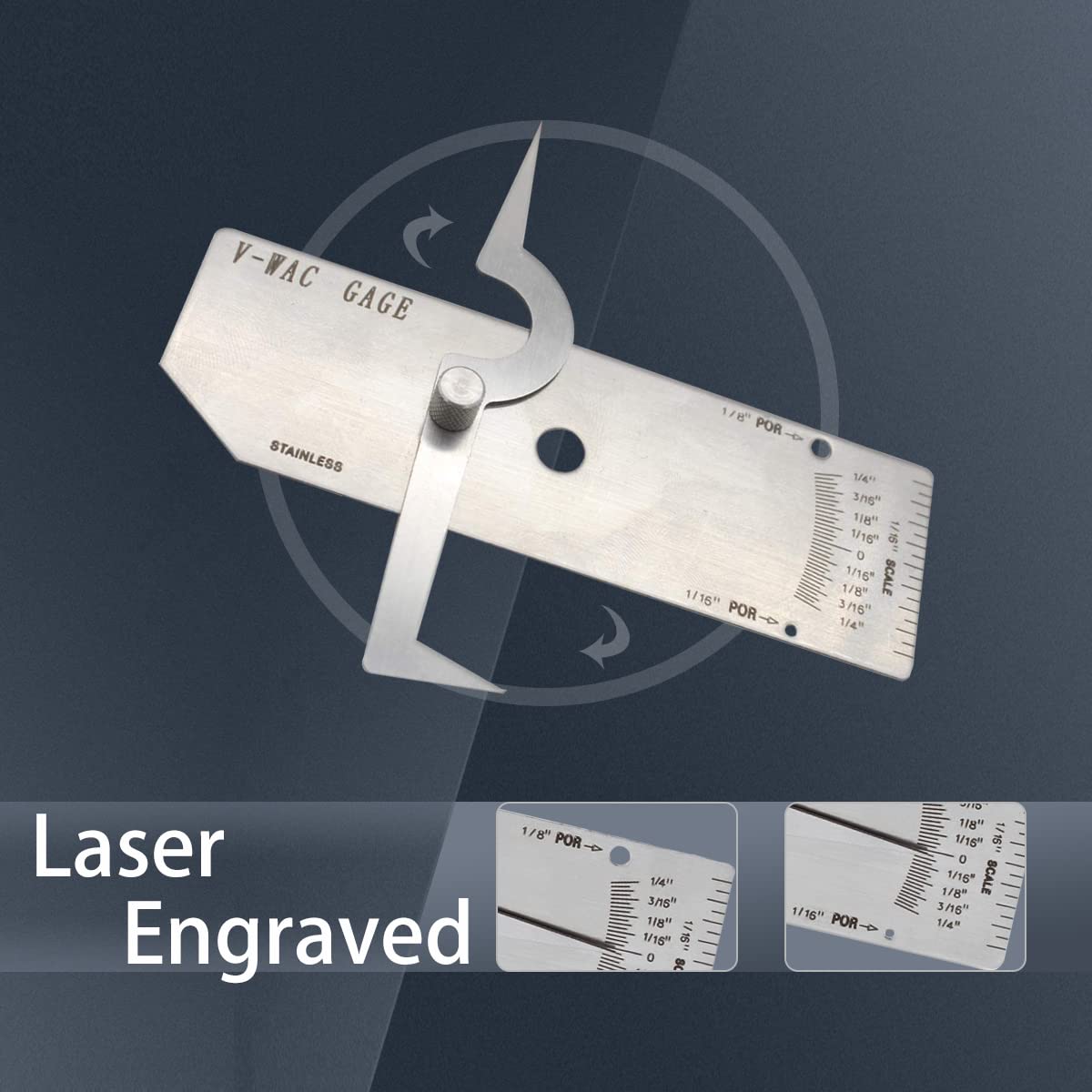 Snapklik.com : V-WAC Undercut Gauge Biting Edge Welding Guage For ...