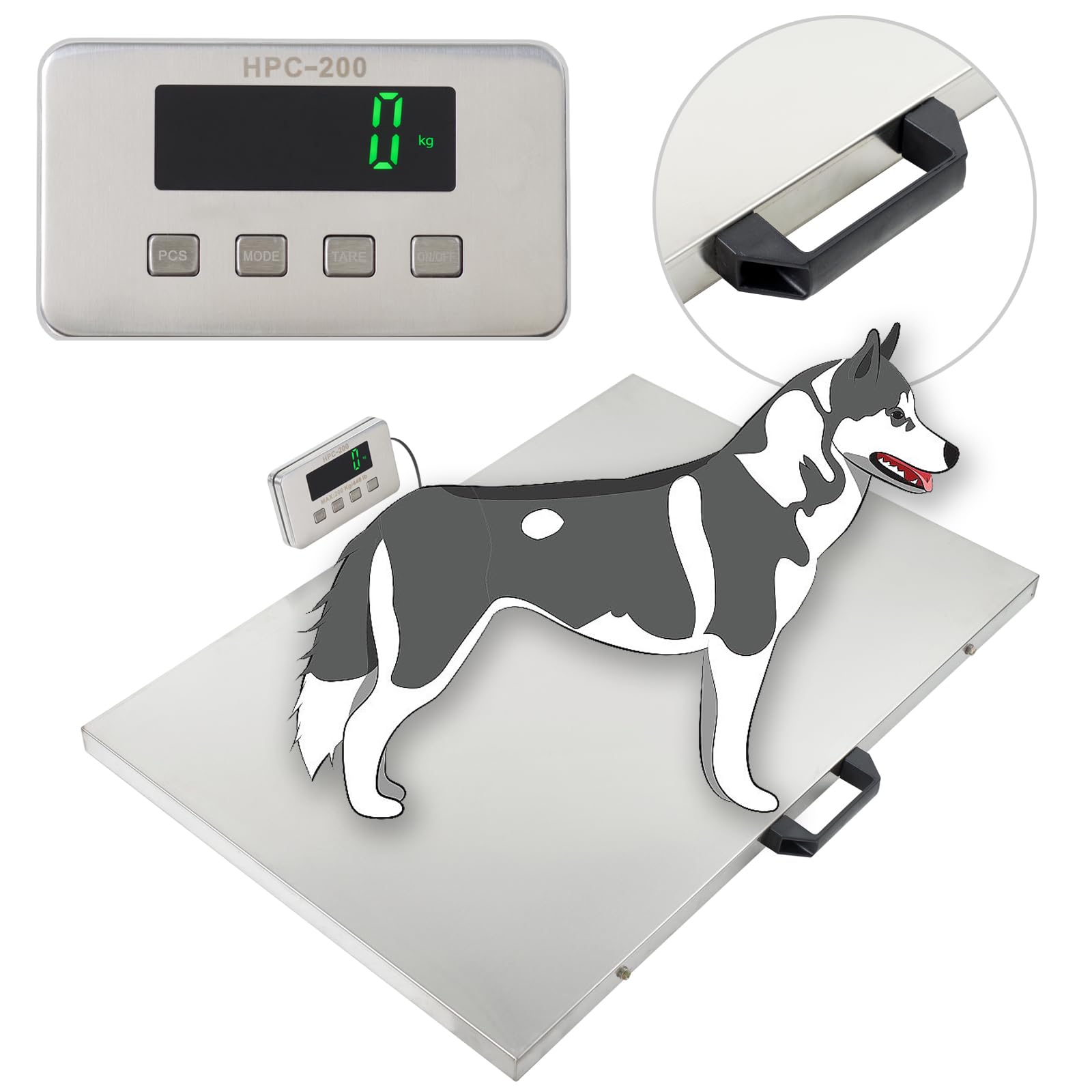 80x50 cm Heavy Duty Digital 500kg Capacity Platform Scale Veterinary ...